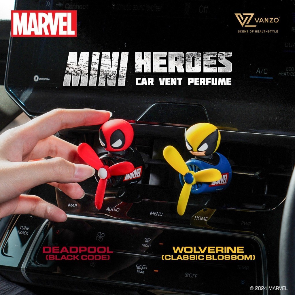 VANZO Deadpool / Wolverine Marvel & Tsum Tsum Series Car Vent Perfume ...