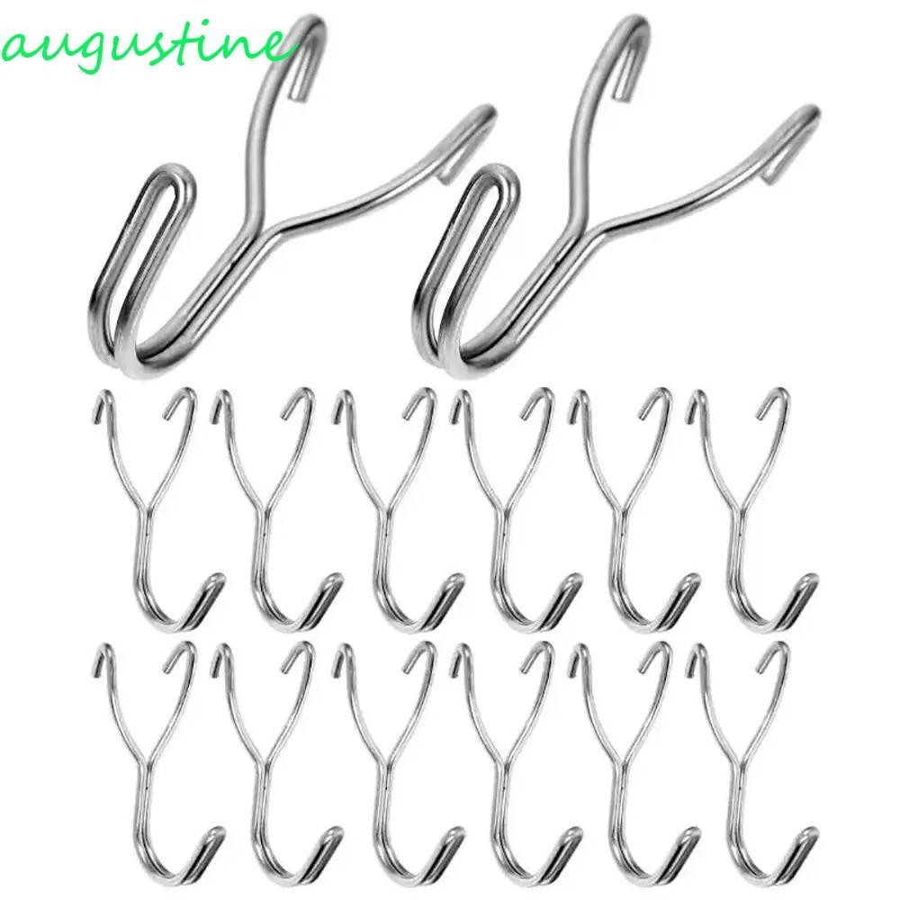 AUGUSTINE 10 pcs Stainless Steel Pegs, Storage Racks Wall Mesh Peg ...