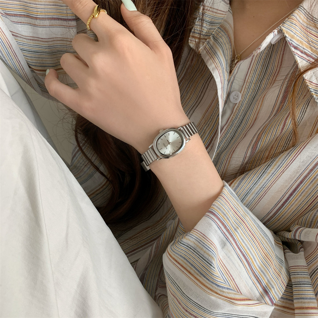Oval Watch Female Female Student ins High-Value Digital Simple ...