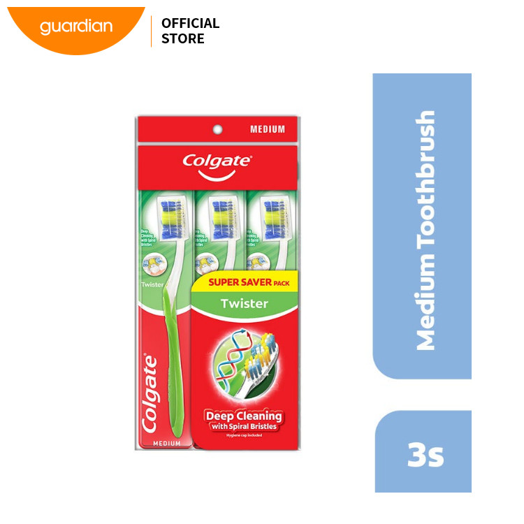 Colgate Super Value Pack Toothbrush Twister Medium Pack-Of-3 | Shopee ...