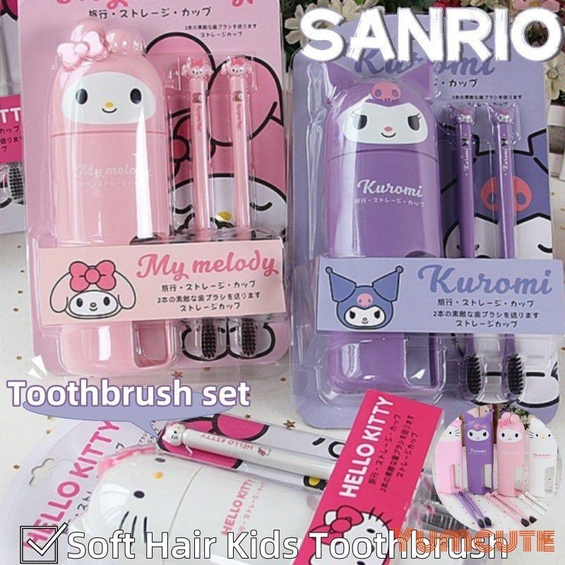Sanrio Toothbrush Set Student Outdoor Travel Toothbrush Set Storage Cup ...