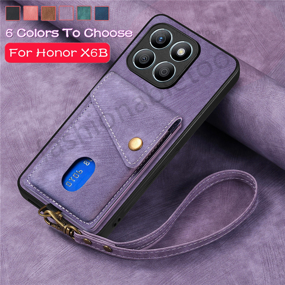 Matte Leather Phone Case For Honor X6B X6A X9A X9B X9C X8A X8B X7A X7B ...