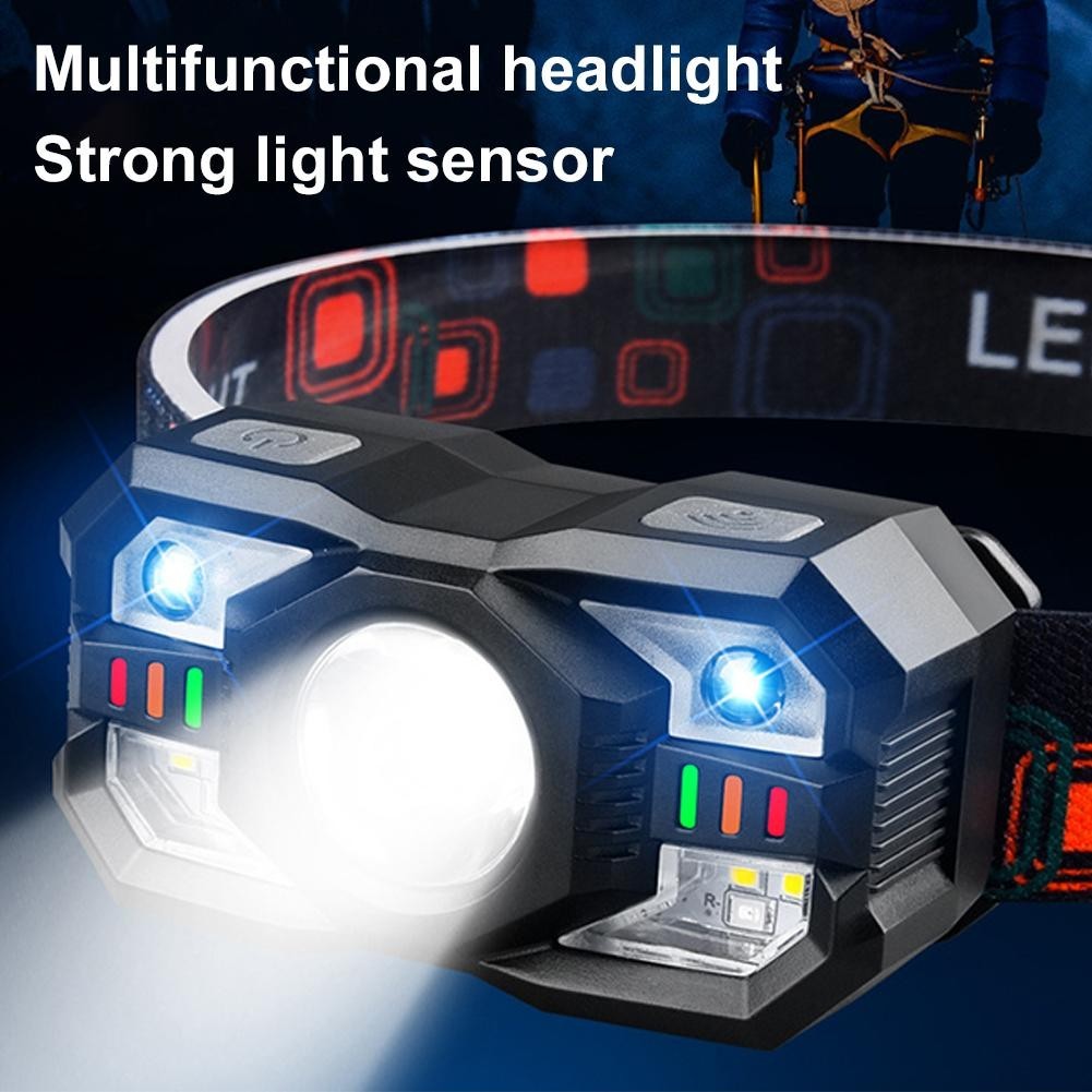 Multifunctional Induction Headlights Portable Type-C Rechargeable ...