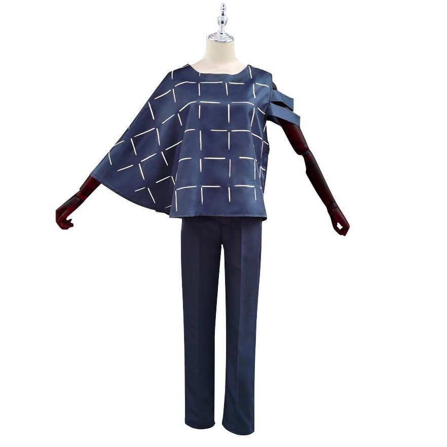 Anime Jujutsu Kaisen Mahito Cosplay for Adult Top Pants Blue Wig Set ...