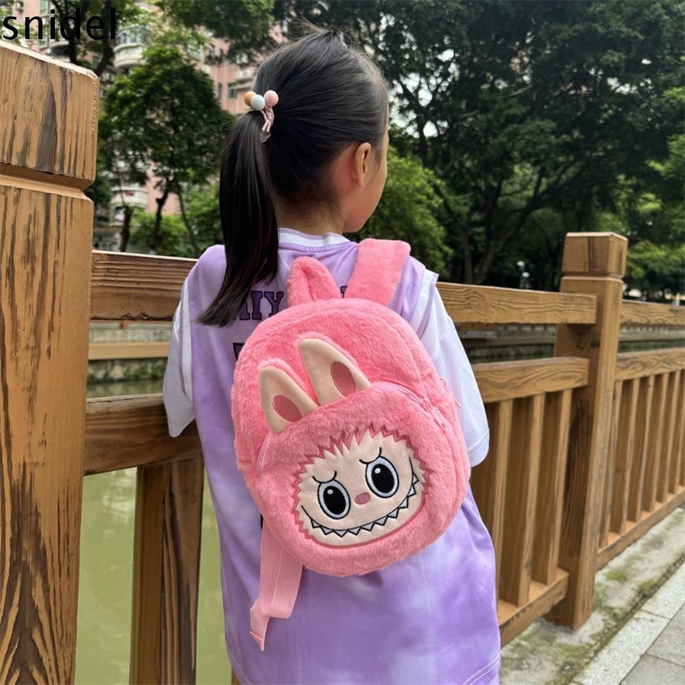 SNIDEL Labubu Backpack, PP Cotton Adjustable Straps Labubu Handbag ...