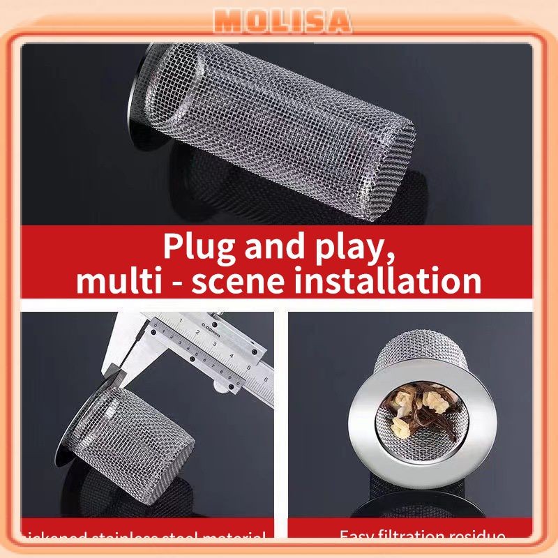 304 Stainless Steel Sewer Anti-block Filter Mesh Bathroom Floor Drain ...