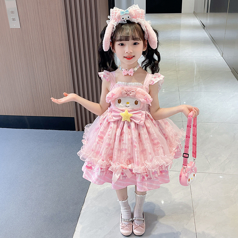 【High quality】Melody lorita dress short sleeve Children's cute little ...