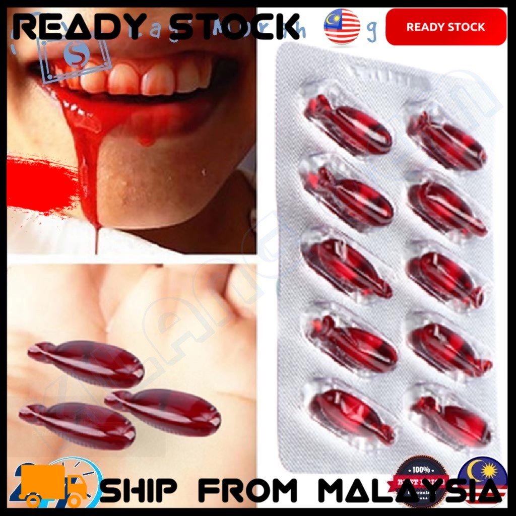 10pcs / Set Halloween Fake Real Looking Blood Bleed Capsule Plasma ...