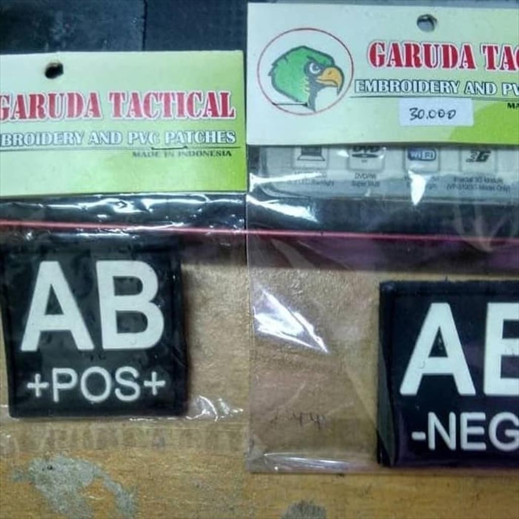 Ab blood type emblem PATCH 3 colors PVC RUBBER PATCH | Shopee Malaysia