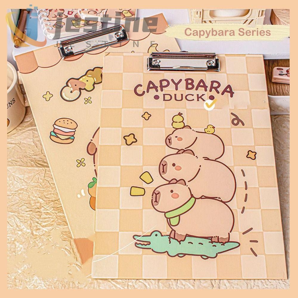 JESTINE A4 Board Clip Folder, Aesthetic File Storage Capybara File ...