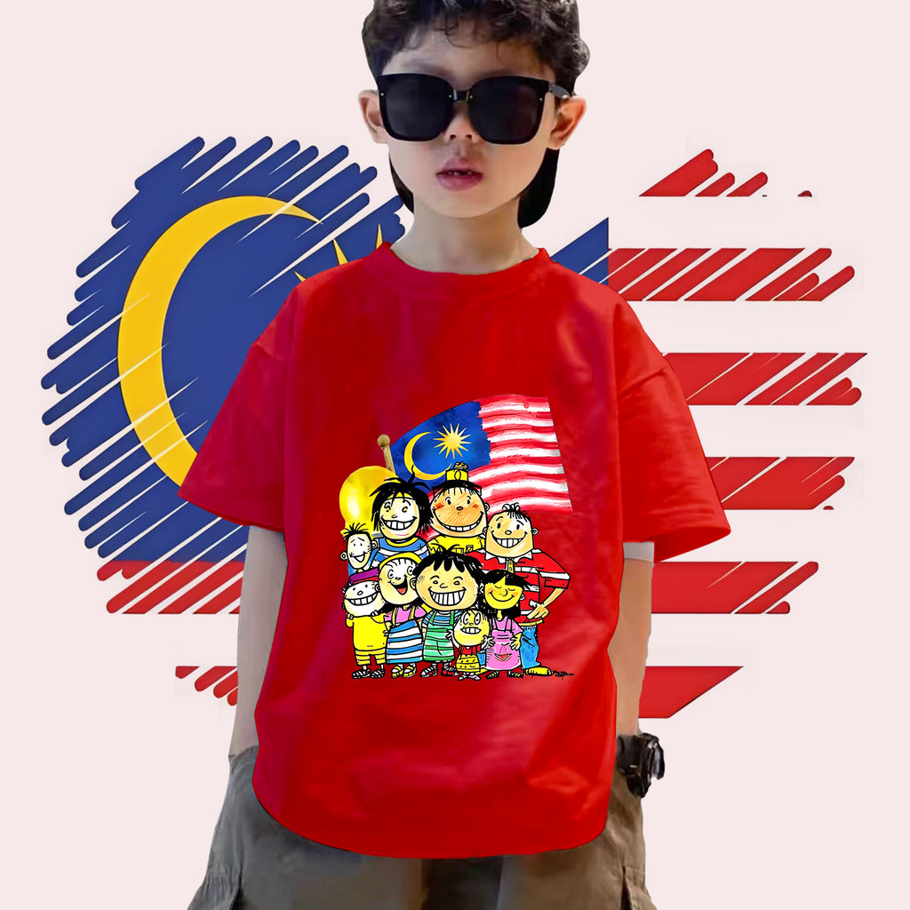 New Hari Merdeka Independdenc Day Round Neck Premium Cotton 100% Baju-T ...