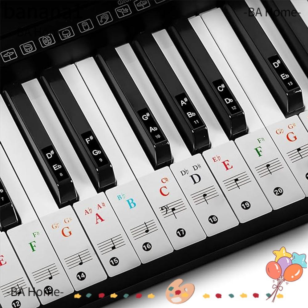 BA Piano Spectrum Sticker Symbol, Removable 88/61/54/49 Key Piano ...
