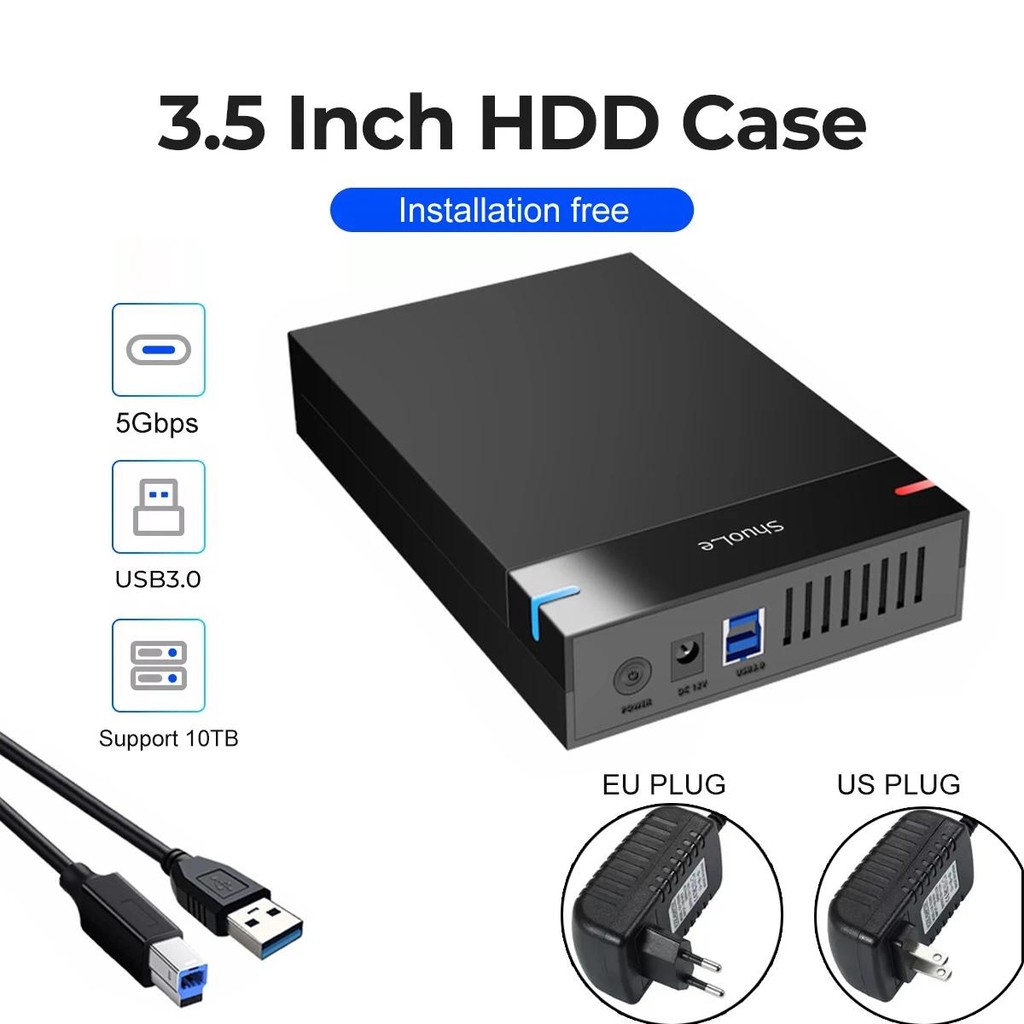 USB3.0 Hard Drive Enclosure SATA to USB 3.0 External Hard Drive Reader ...