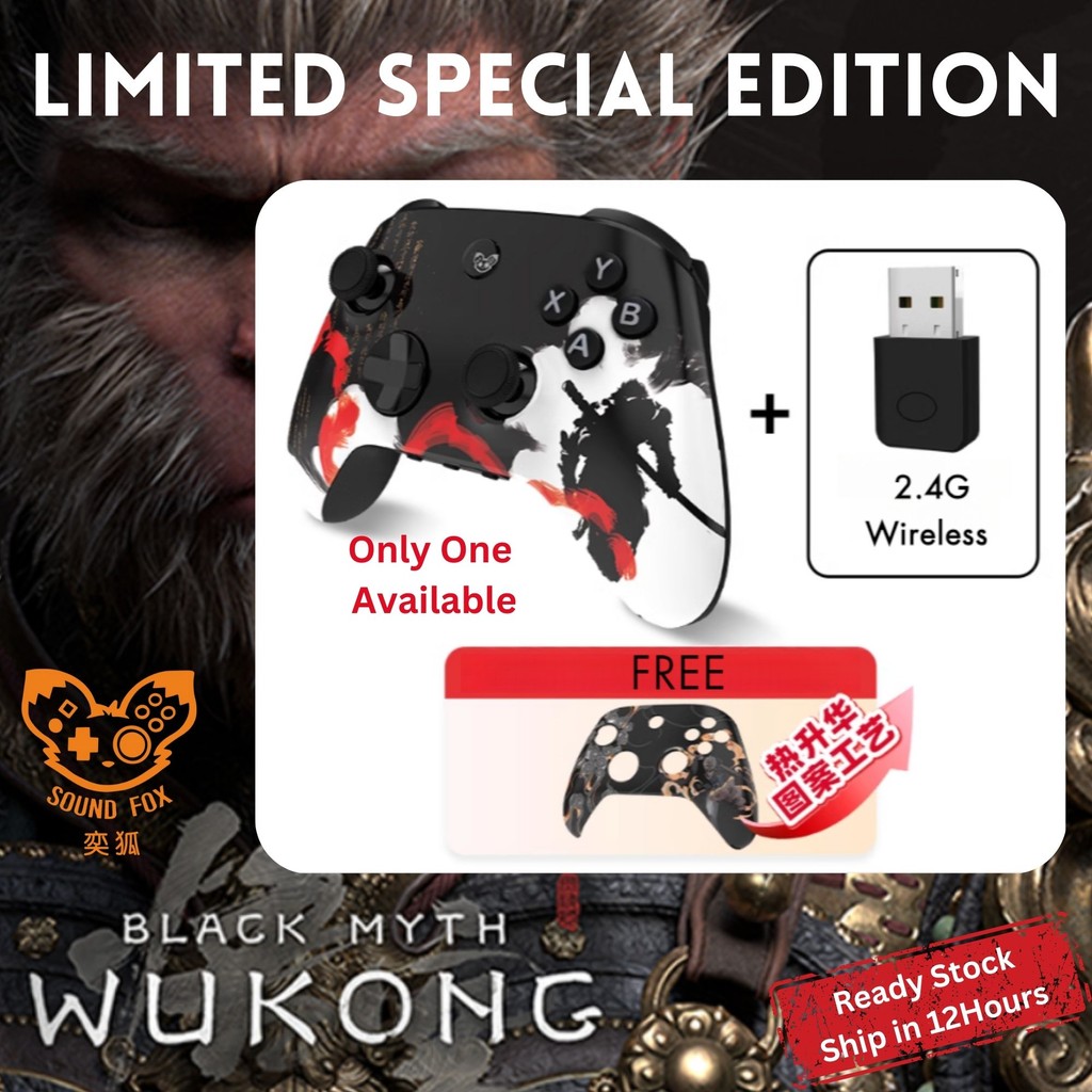 Black Myth WuKong Soundfox Wireless Bluetooth Gamepad Controller for ...