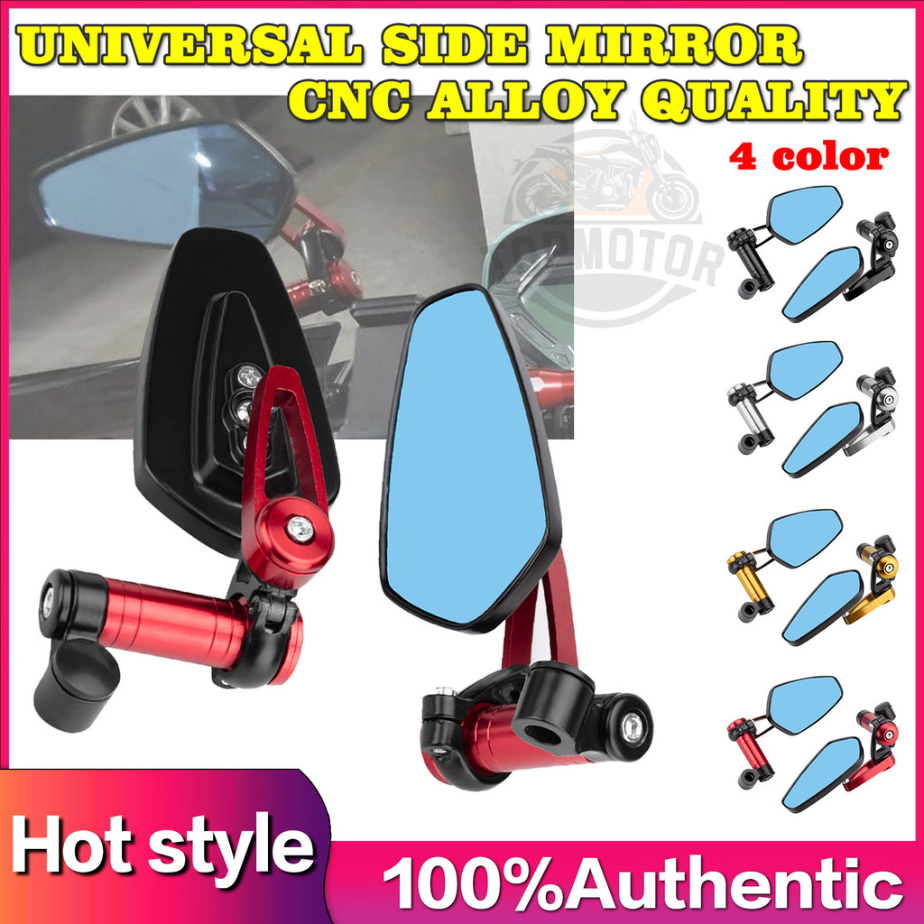 Universal Side Mirror CNC Alloy Motorcycle Side Mirror 360 Pusing ...