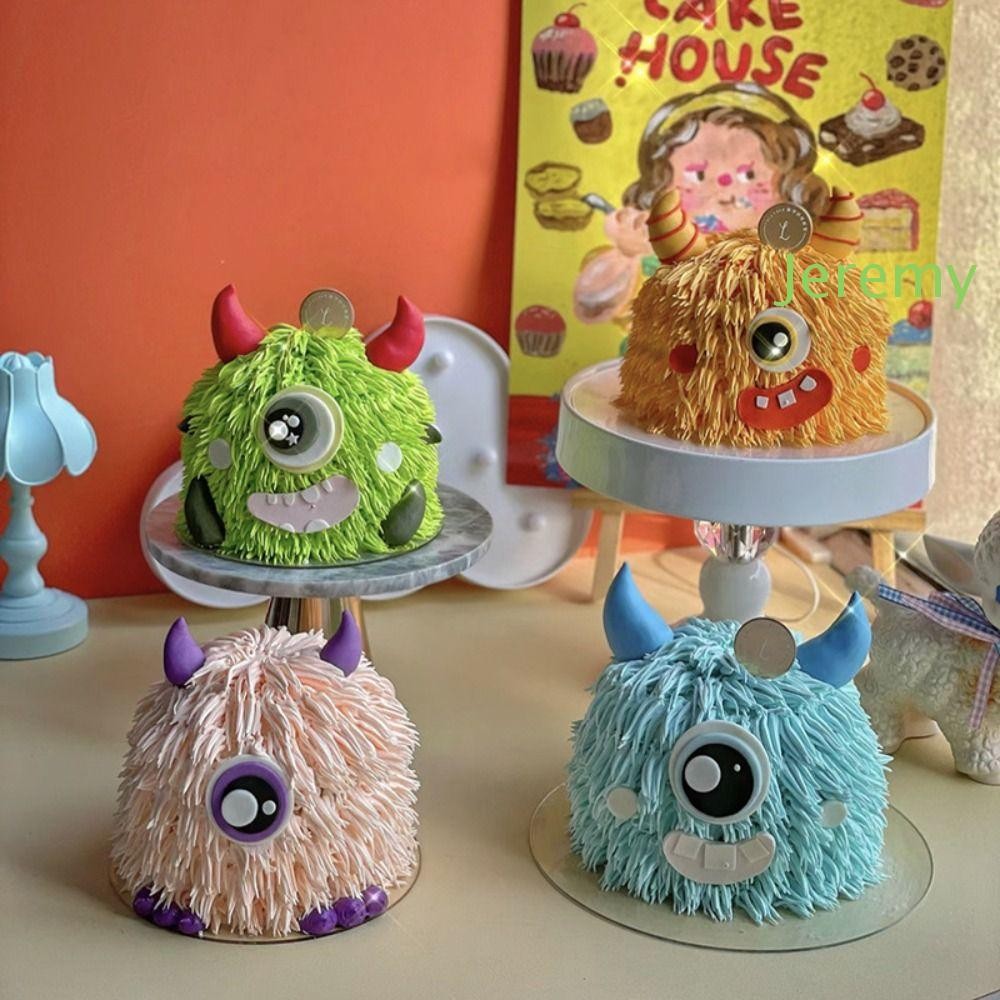 JEREMY1 Halloween Cake Topper, Cute Eyes Mouth Cupcake Toppers, Photo ...