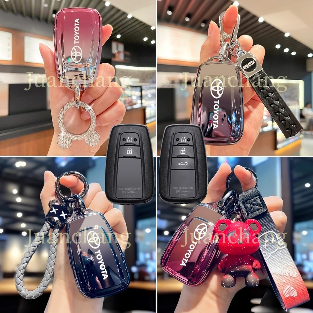 Luxury Rhinestone Key Fob Cover for Toyota - Soft TPU Full Protection ...
