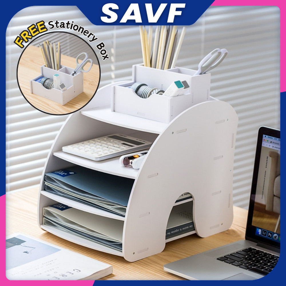 SAVF A4 Paper Tray File Document Tray Office Desk Storage Stationery ...