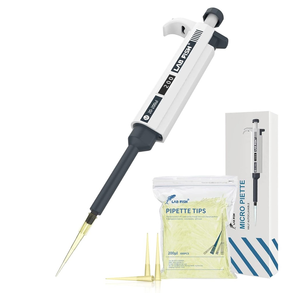 Laboratory Micropipette 20-200ul Capacity Range High Accurate Single ...