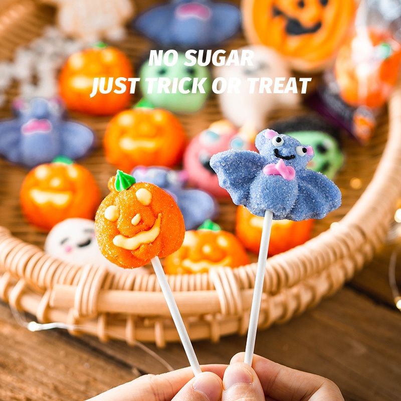 Halloween Candy Small Gift Funny Lollipop's Horror Gummy Gift Box Snack ...