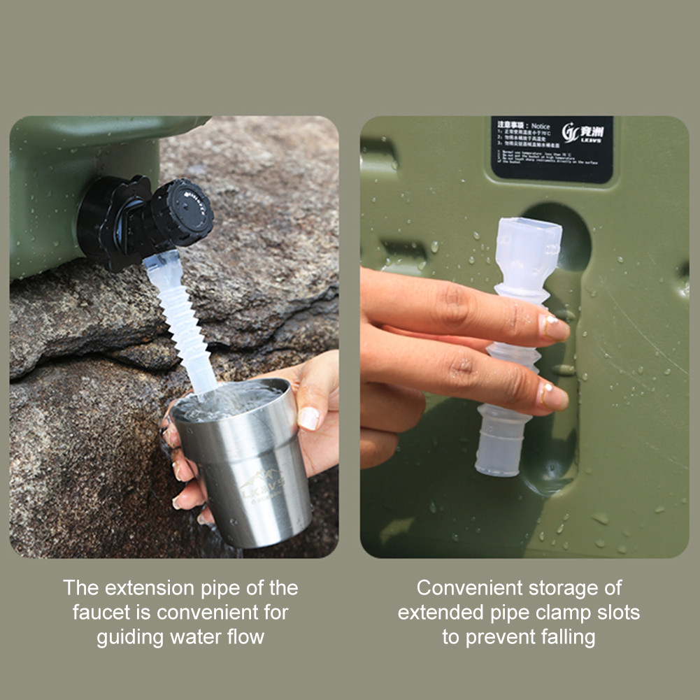 11L Water Tank Outdoor Water Bin with Faucet for Camping Hiking Fishing ...