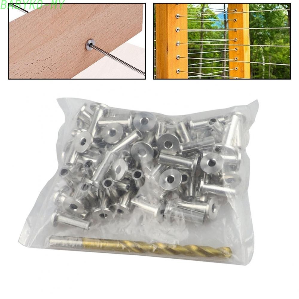 Wire Rope Cover Set in Stainless Steel for Staircase Safety and Cable ...