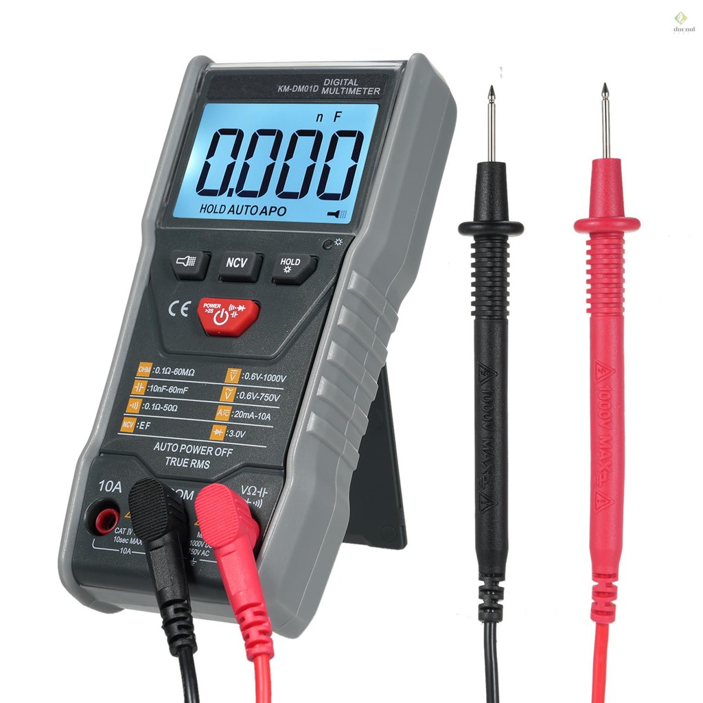 KM-DM01D Smart Digital Multimeter Auto Range 6000 Counts NCV Universal ...