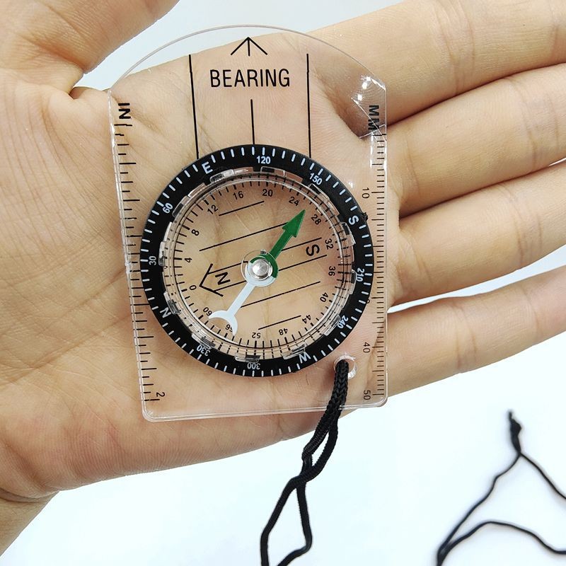 Spot Goods|Outdoor Transparent Mini Acrylic Scale Compass Map Scale ...