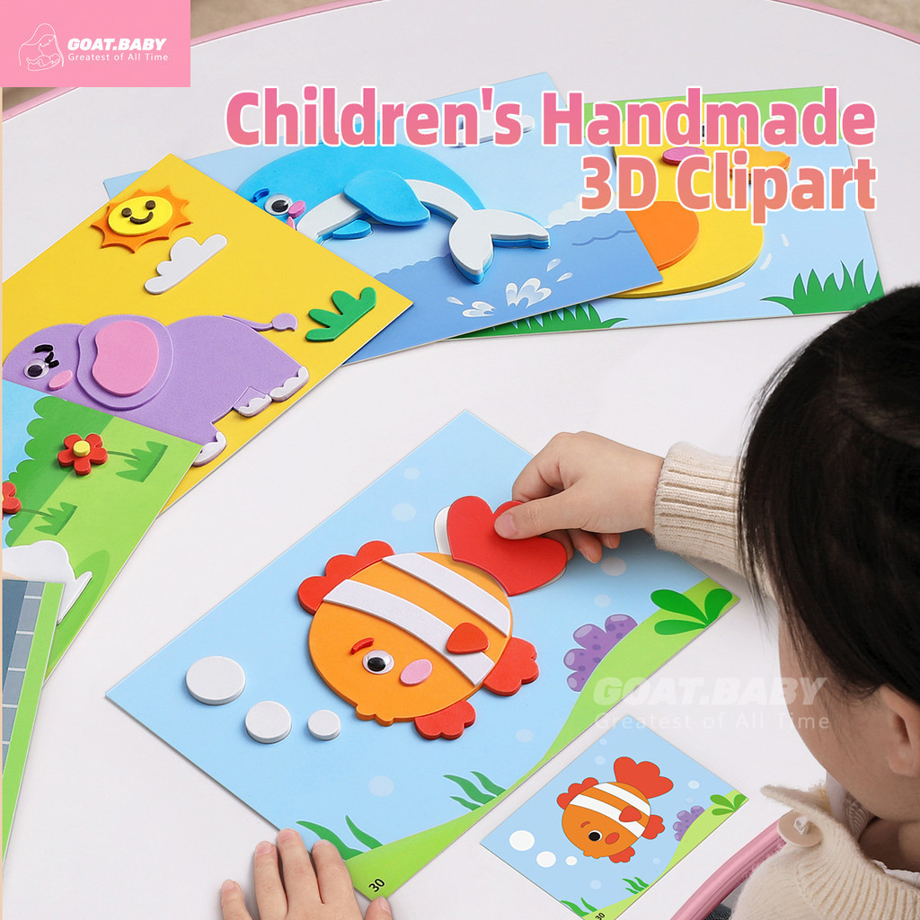 Cute Cartoon 3D EVA Foam DIY Sticker Art Craft Kits for Kids Montessori ...
