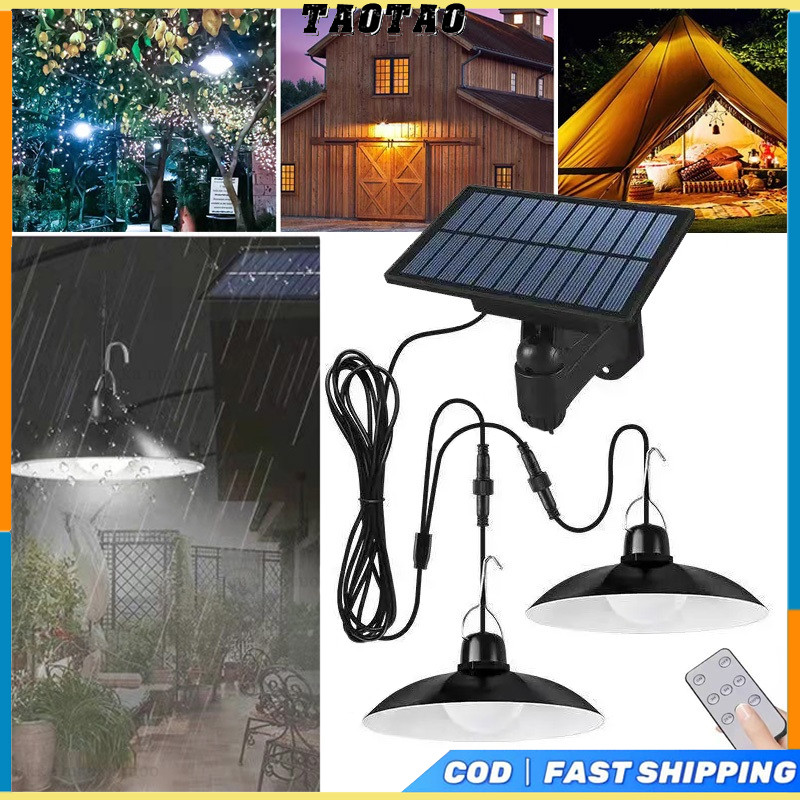 IP65 Waterproof Double Head Solar Lights LED Split Home Garden Lamps ...