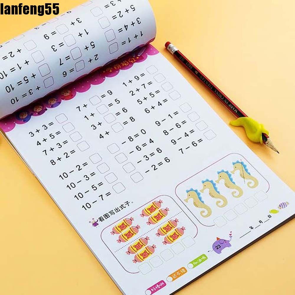 LANFENG Addition Subtraction Book Practice Math Colorful Handwriting ...