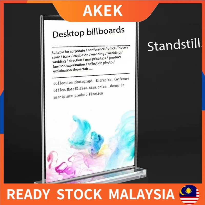 Acrylic Board Transparent Display Stand Billboard Product Price Tag ...