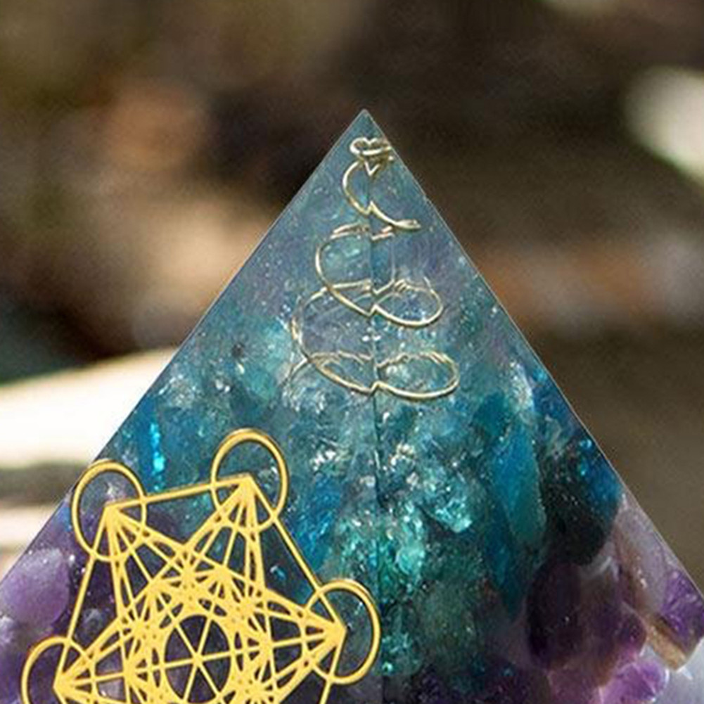 Crystal Gem Pyramid Meditation Healing Home Office Art Decoration ...