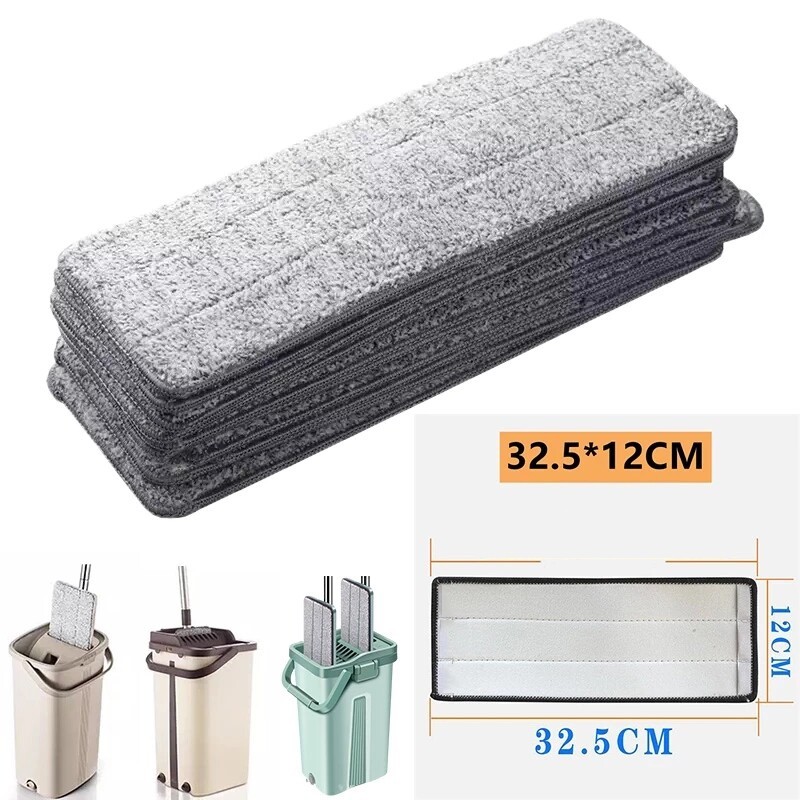 Mop Replacement Head Floor Cleaning Cloth Microfiber Pad Wring Home ...