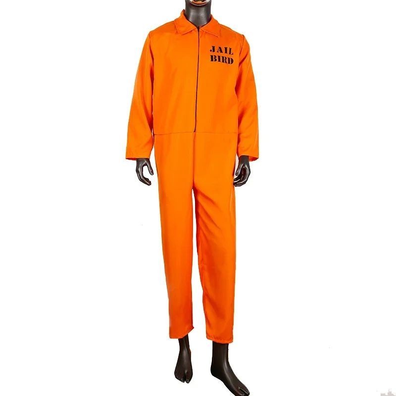 Prisoner Cosplay costume Prison Jumpsuit Man Adult Uniform Cosplay ...