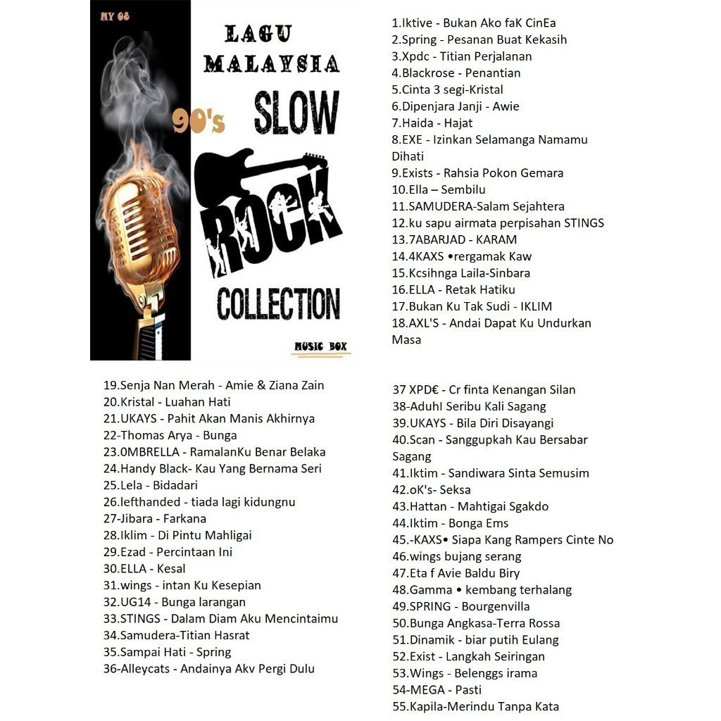 PENDRIVE USB MP3 MALAYSIA SLOW ROCK LAGU MY08 | Shopee Malaysia