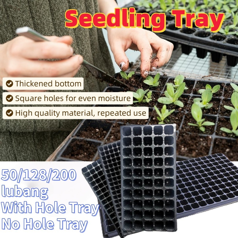 Seedling Tray Semaian 54*28*5cm 50 128 200 Holes Seedling Tray Bekas ...