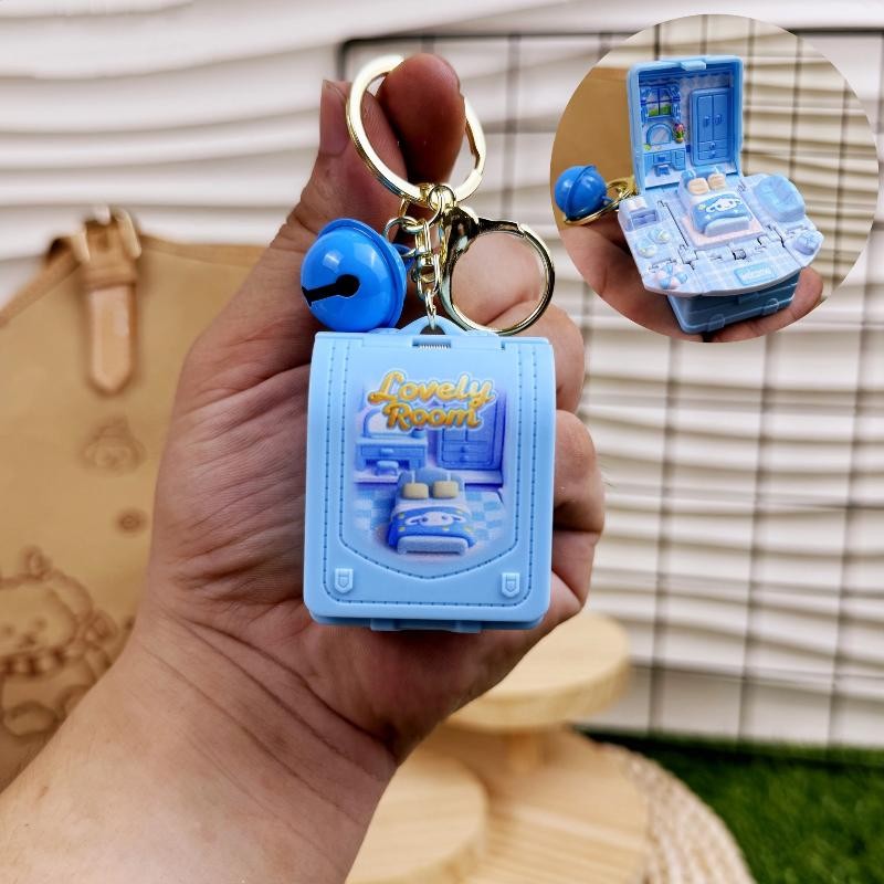 AY Cute Cartoon 3D Folding Popup Keychain School-Theme Miniature ...