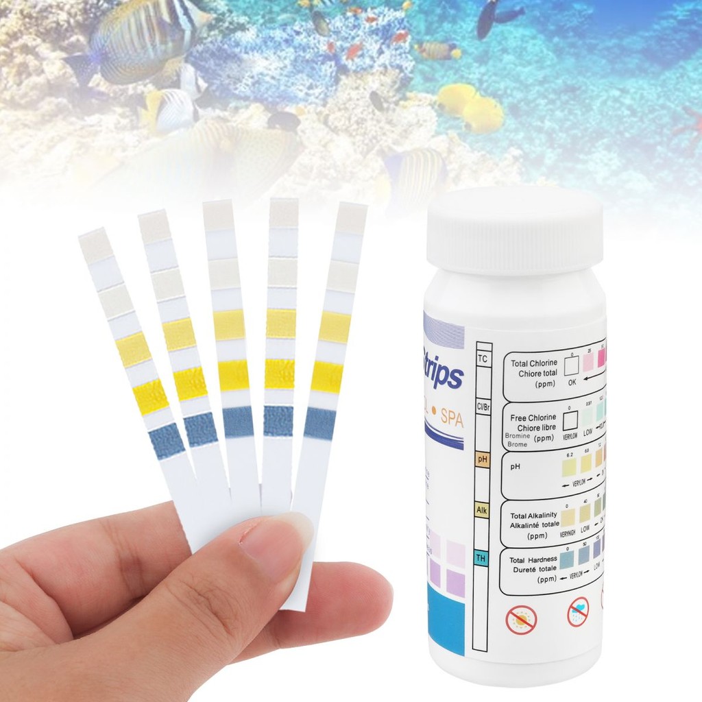 50pcs/pack 5 In 1 pH / Total Chlorine / Free Chlorine / Total ...