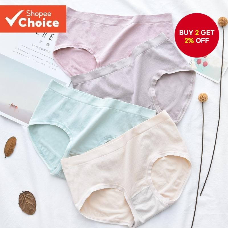 4PCS Graphene antibacterial panties Modal underwear Cotton pants Mid ...