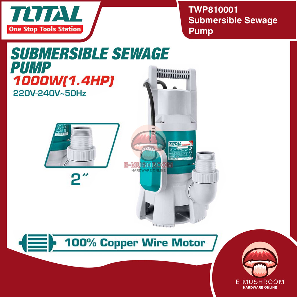 Total TWP810001 Submersible Sewage Pump 1000W (1.5HP) | Shopee Malaysia