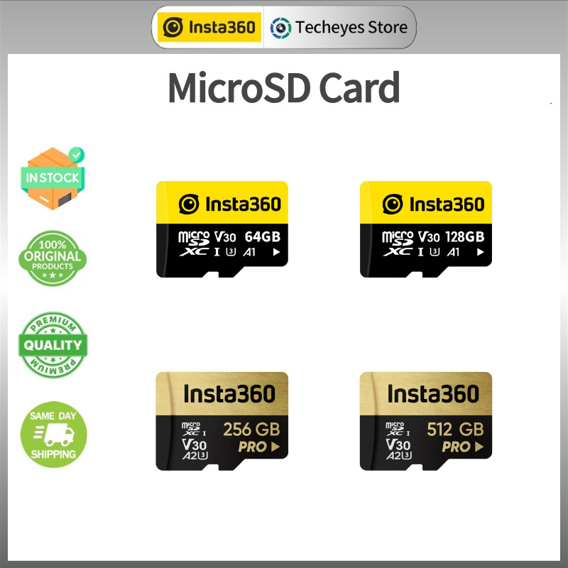 Insta360 Micro SD Card 128G/256G/512G for Insta360 X5/Ace Pro 2/X4/Ace Pro/X3/X2 | Shopee Malaysia