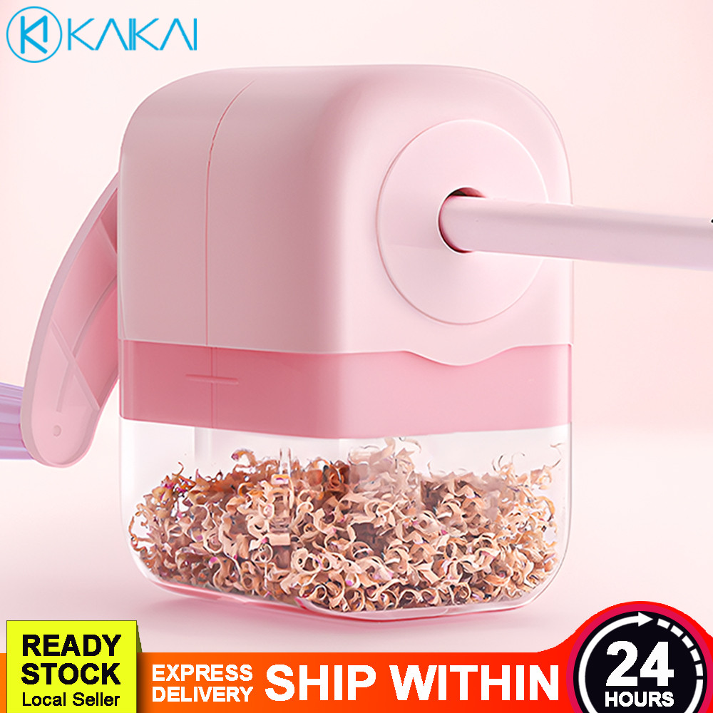 🔥 TAJAM SEGERA 🔥 Desktop Crank Pencil Sharpener Cute Cartoon Stationery ...