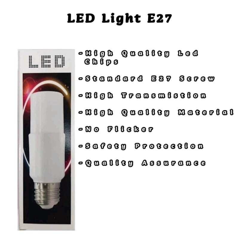 Black Box LED Light Tube E27 (5W 10W 15W 20W) 3000k Warm White / 6500k ...