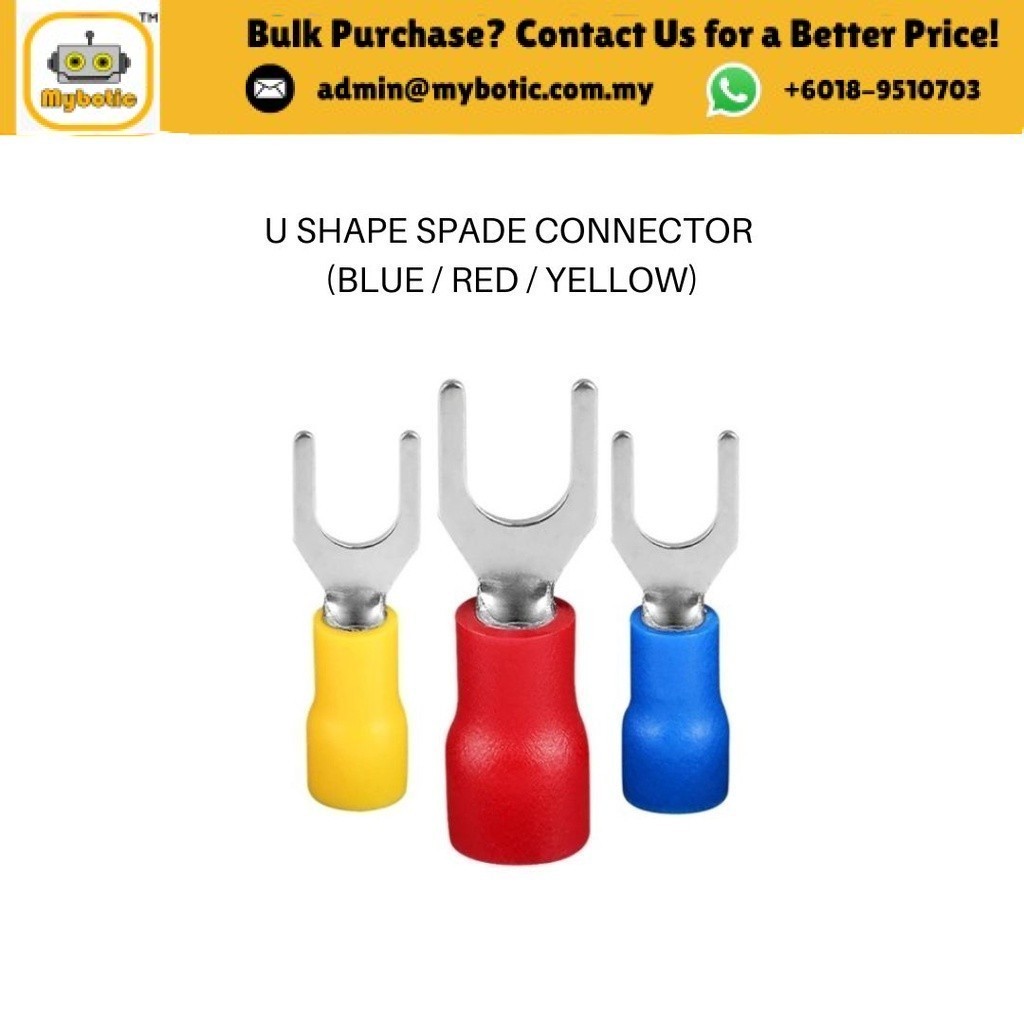 U SHAPE SPADE CONNECTOR (BLUE / RED / YELLOW/ BLACK) | Shopee Malaysia