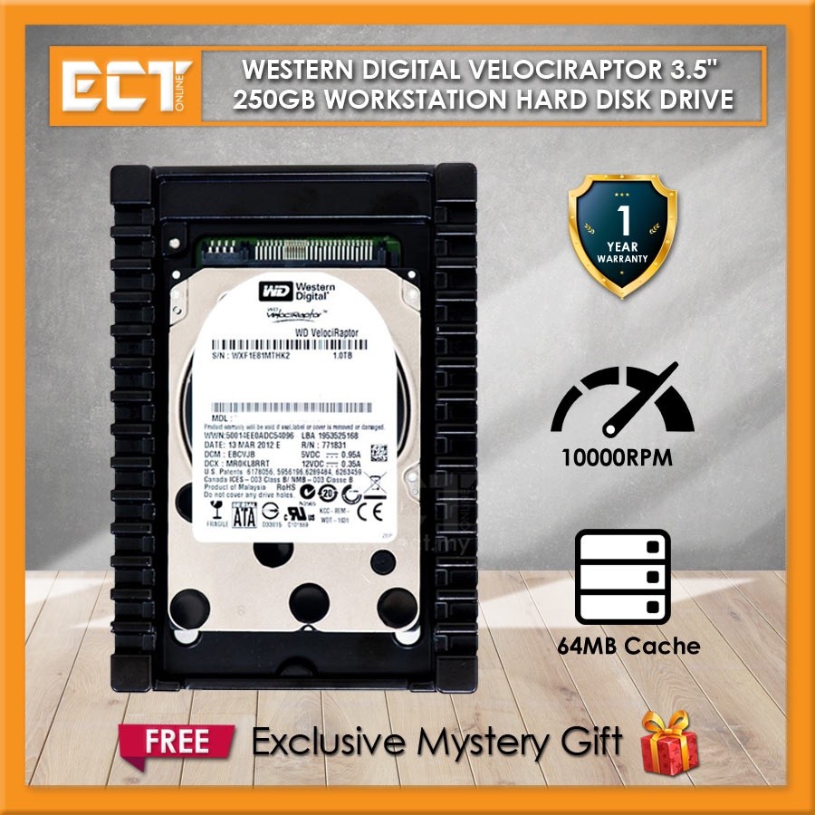 [Clearance] Western Digital VelociRaptor 3.5" 250GB Workstation ...