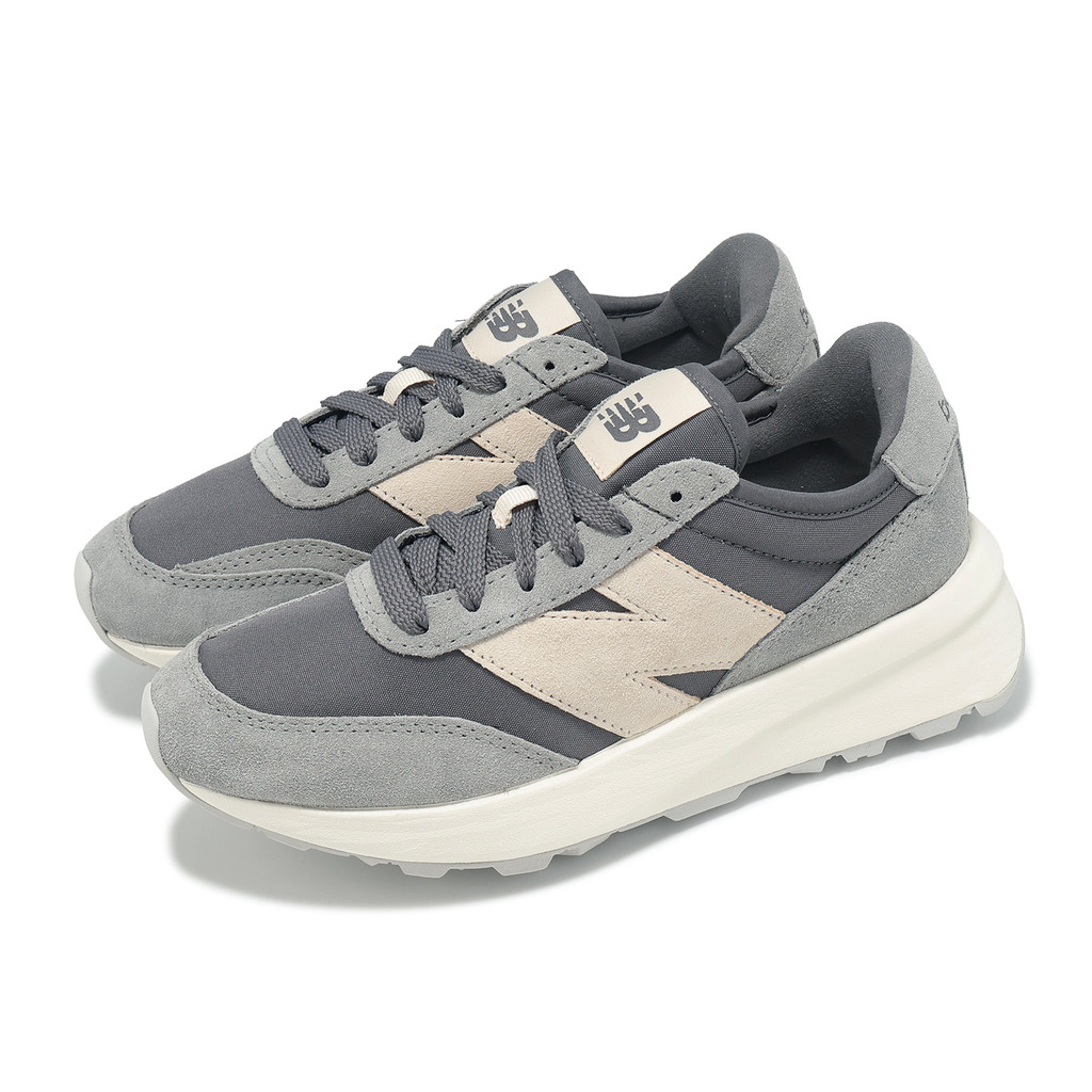 New Balance Casual Shoes 370 Men's Women's Gray Beige Retro Stitching ...