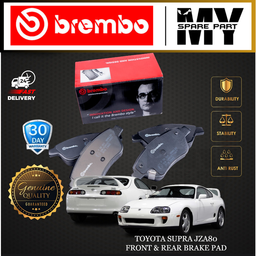 TOYOTA SUPRA JZA80 FRONT OR REAR BRAKE PAD ORIGINAL BREMBO | Shopee ...