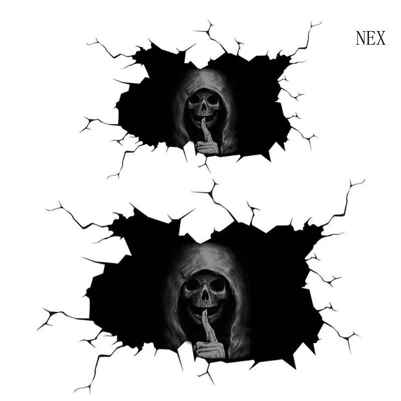 NEX Halloween Window Stickers Cling Horror Window Decals Classic Black ...