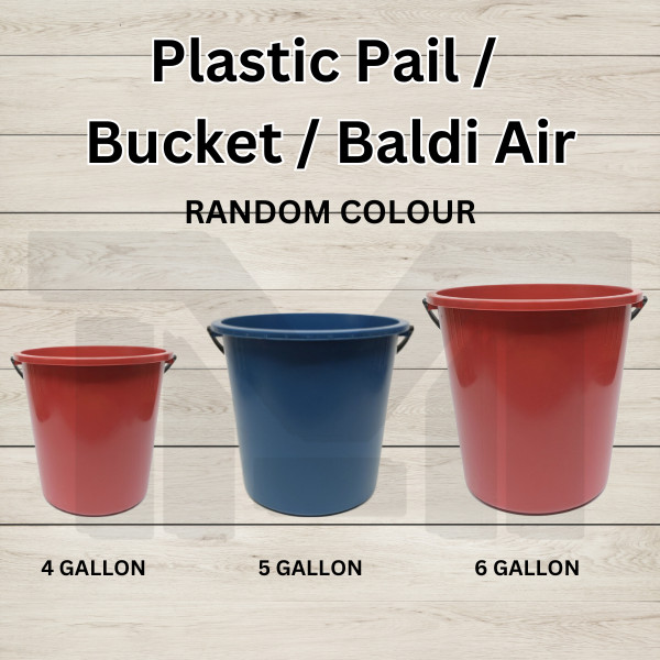 4-6 gallon Plastic Pail / Bucket / Baldi Air/ Bakul/ Tong Mop/ Tong ...